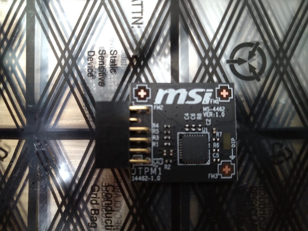 MSI MAG B550M MORTAR に物理 TPM (MS-4462) を導入してみた | 焦げlog